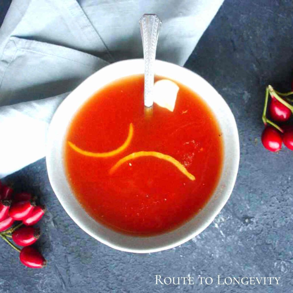 Nyponsoppa (Swedish rose hip soup recipe) - Route to Longevity