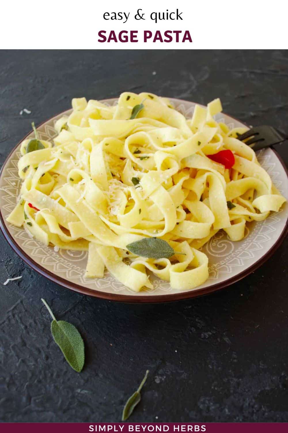 Quick sage pasta recipe - Route to Longevity