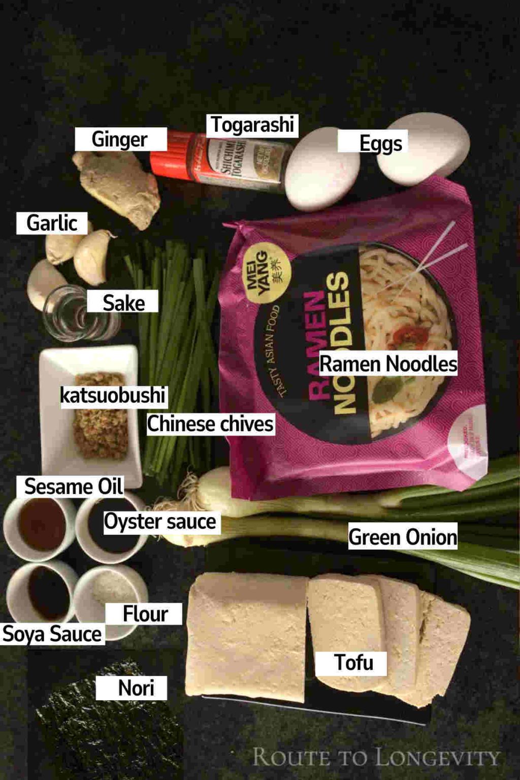 Mazesoba with brothless ramen noodles and tofu - Route to Longevity