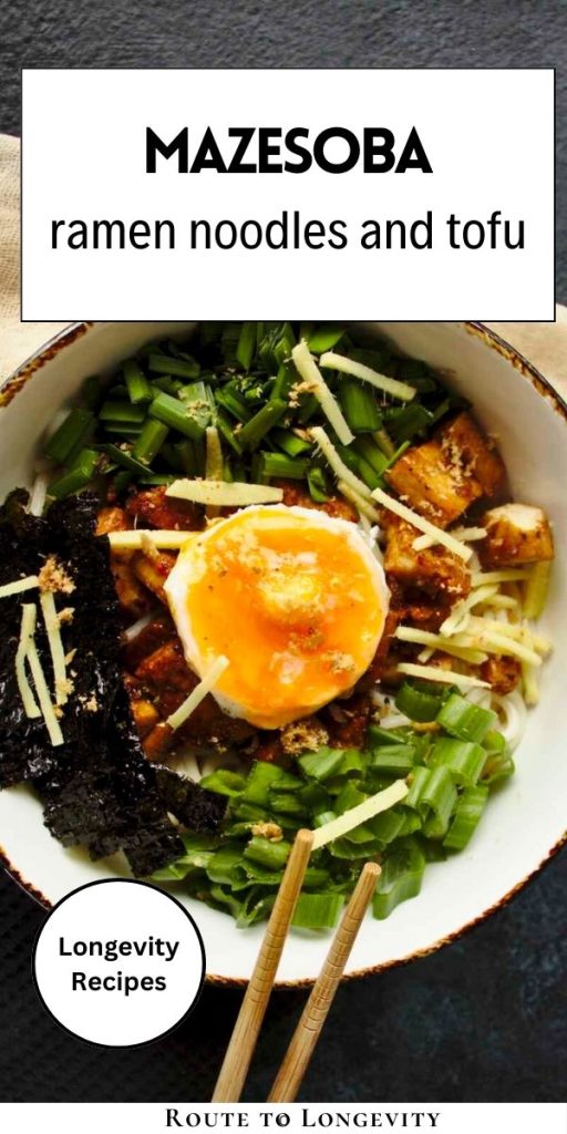 Mazesoba with brothless ramen noodles and tofu - Route to Longevity