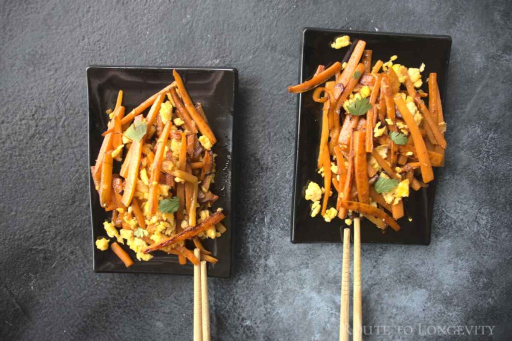 Japanese Ninjin Shirishiri - Okinawan fried carrot and egg - Route to ...