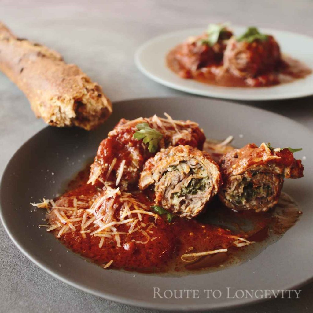 Braciole al Sugo - Italian Beef Braciole - Route to Longevity
