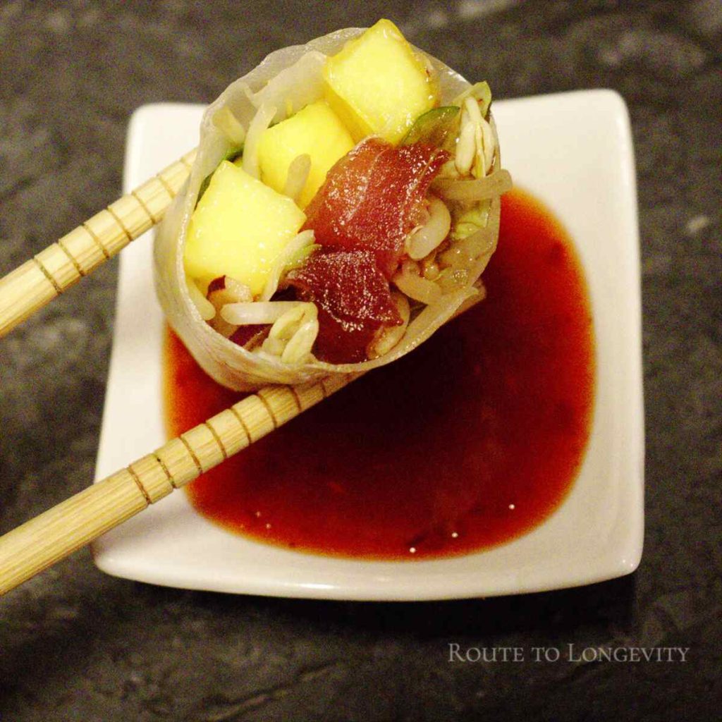 Crispy Rice Paper Sushi Rolls - Route to Longevity
