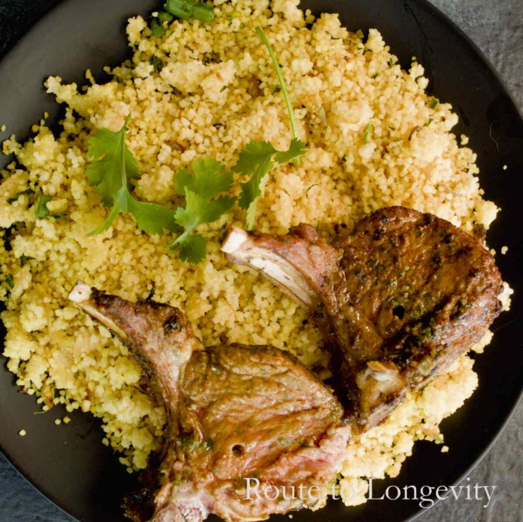 Moroccan Rack of Lamb with Couscous - Route to Longevity