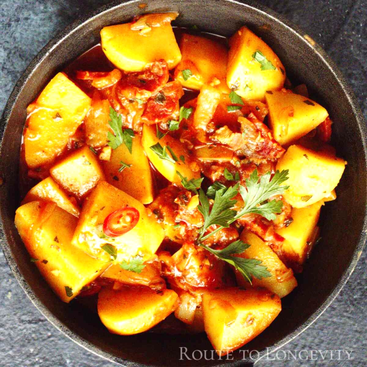 Paprikás Krumpli: Hungarian Potato Paprika Stew - Route to Longevity