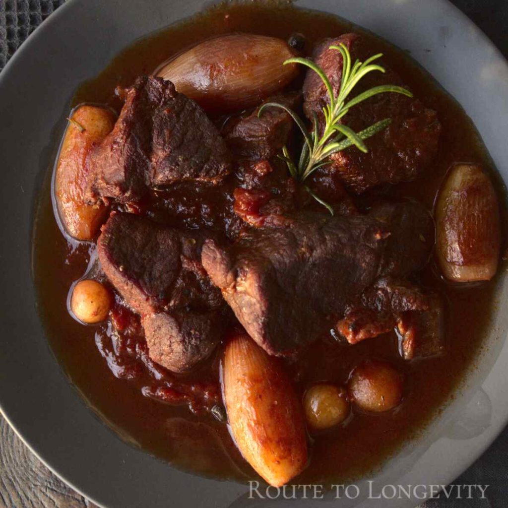 Lamb Stifado: Red Wine Greek Lamb Stew - Route to Longevity